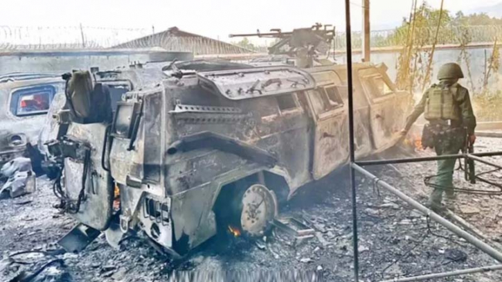 Rebels destroy Chinese made armored vehicle in Myanmar clashes